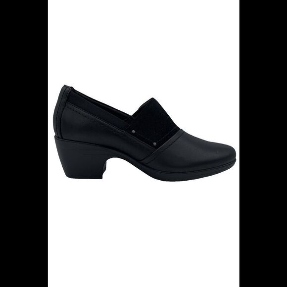 Clarks | Shoes | Clarks Collection Leather Heeled Shooties Emily Step ...